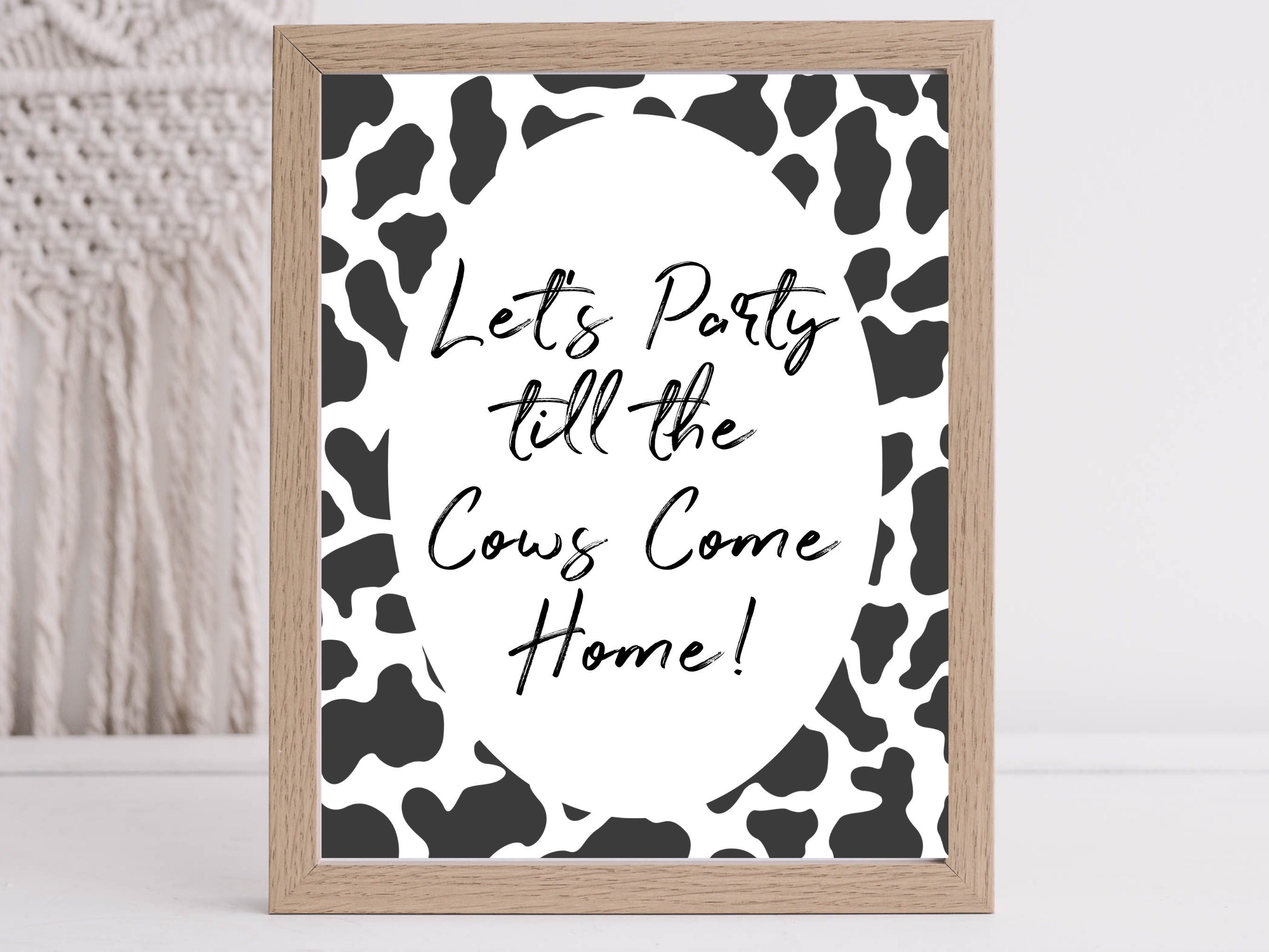 Cow Welcome Sign Printable Welcome Baby Shower or Birthday | Etsy