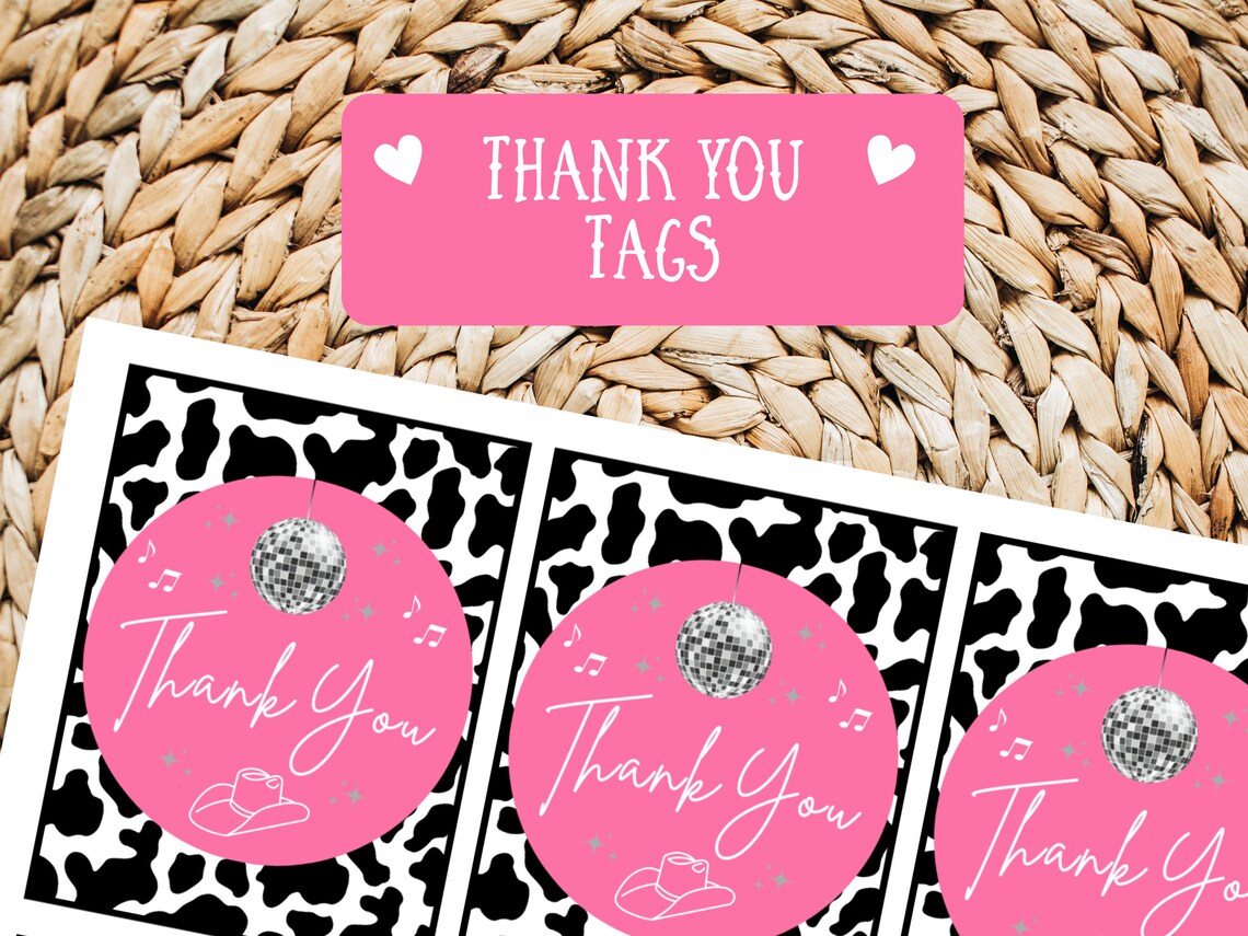 Disco Cowgirl Birthday Invitation Let's Go Girls Pink - Etsy