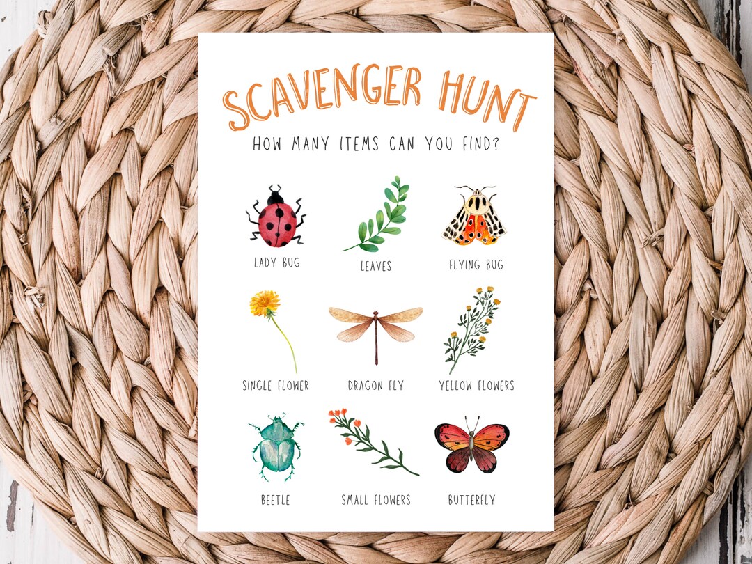 Bug Scavenger Hunt | Bug Birthday Game | Bug Birthday | Bug Party ...