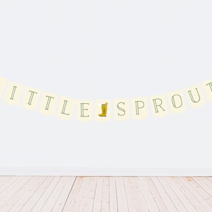 Little Sprout Banner | Little Sprout Baby Shower | Garden Party ...