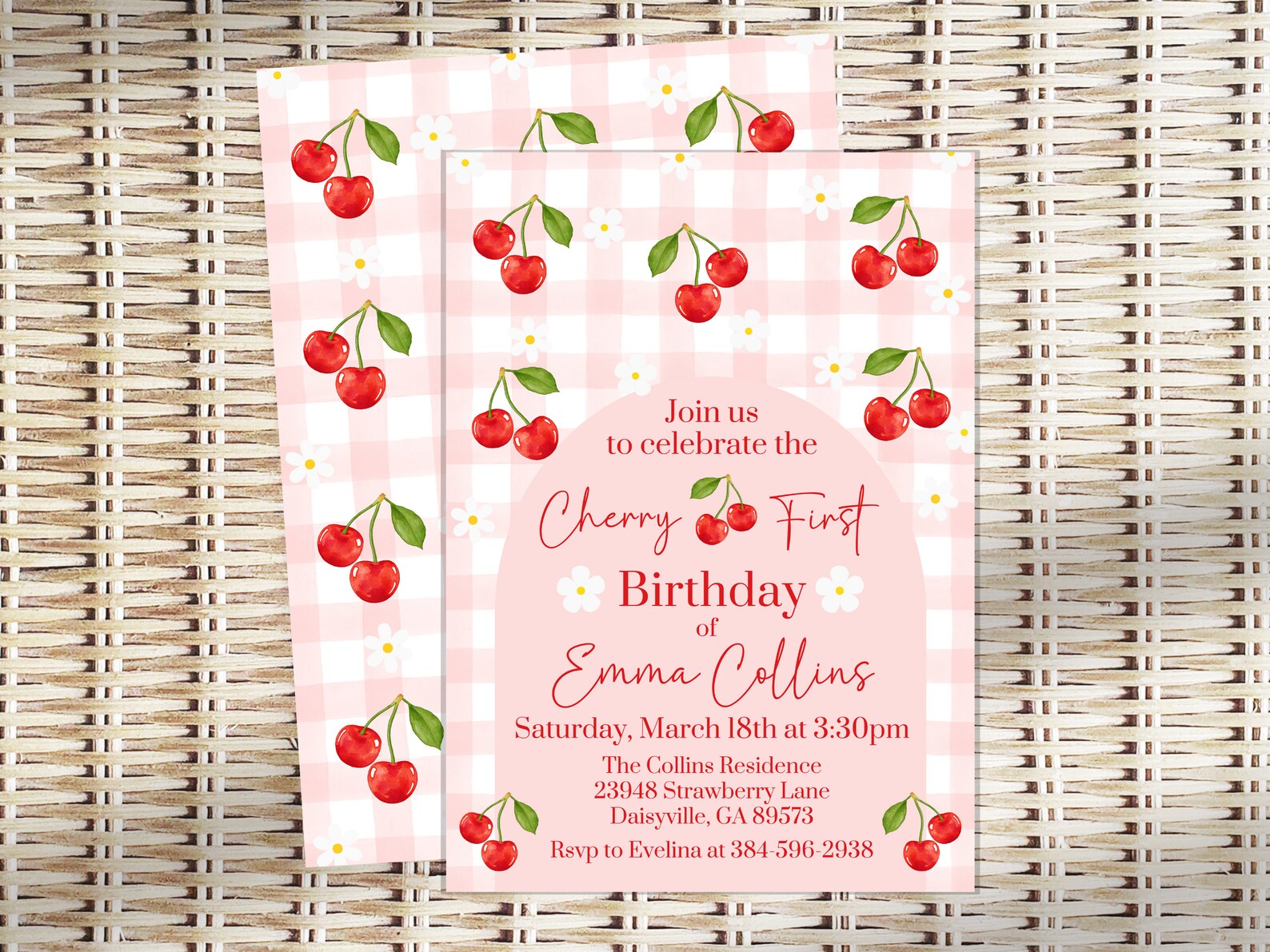Cherry Happy Birthday Banner | Cherry Sweet | Cherry Birthday | Cherry ...