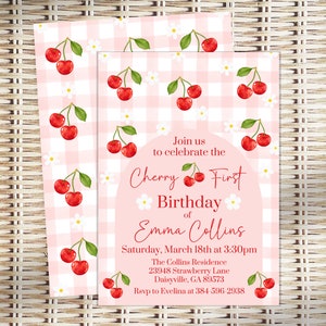 Cherry Happy Birthday Banner | Cherry Sweet | Cherry Birthday | Cherry ...