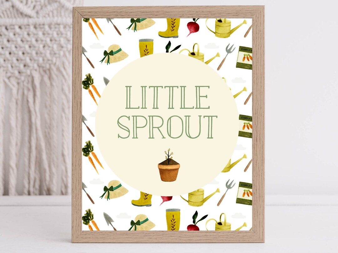 Little Sprout Sign | Farmers Market Baby Shower | Locally Grown ...