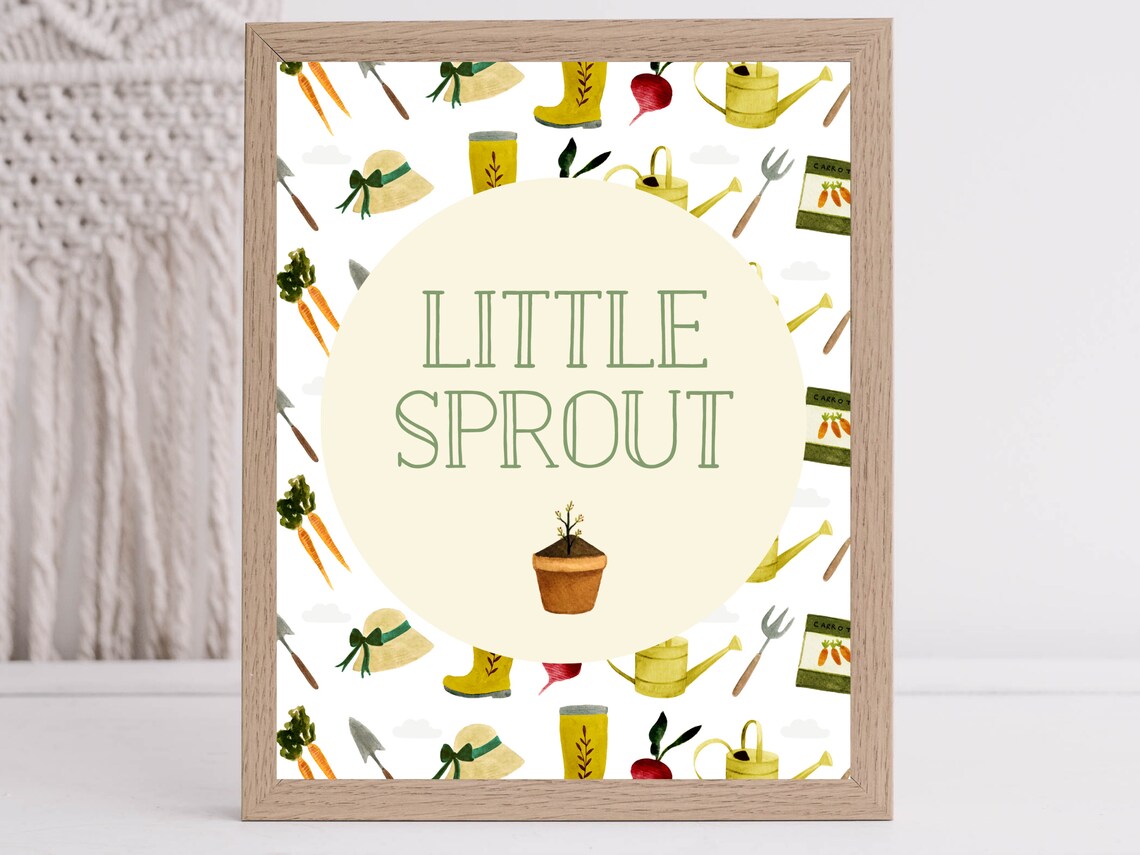 Little Sprout Sign | Farmers Market Baby Shower | Locally Grown ...