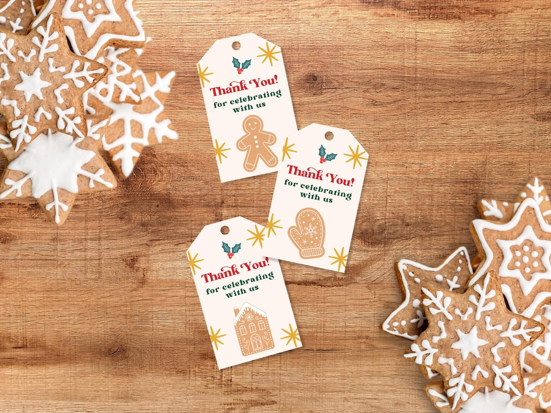 Gingerbread Thank You Tags | Baking Spirits Bright | Christmas Cookie ...