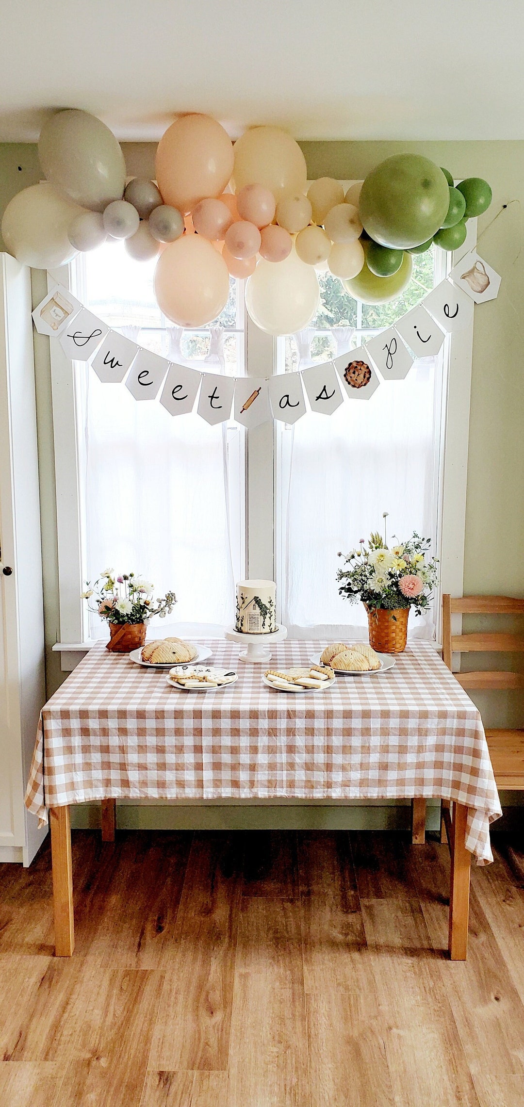 Sweet as Pie Banner | Cutie Pie Birthday | Baking Birthday | Cutie Pie ...