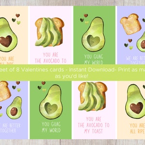 Avocado Valentines Day Cards Avocado Valentines Kids Classroom ...