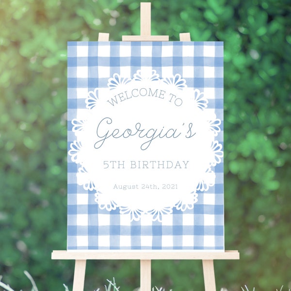 Gingham Party Decor - Etsy