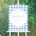 Chambray Blue Gingham Welcome Sign Printable Picnic Party Welcome ...