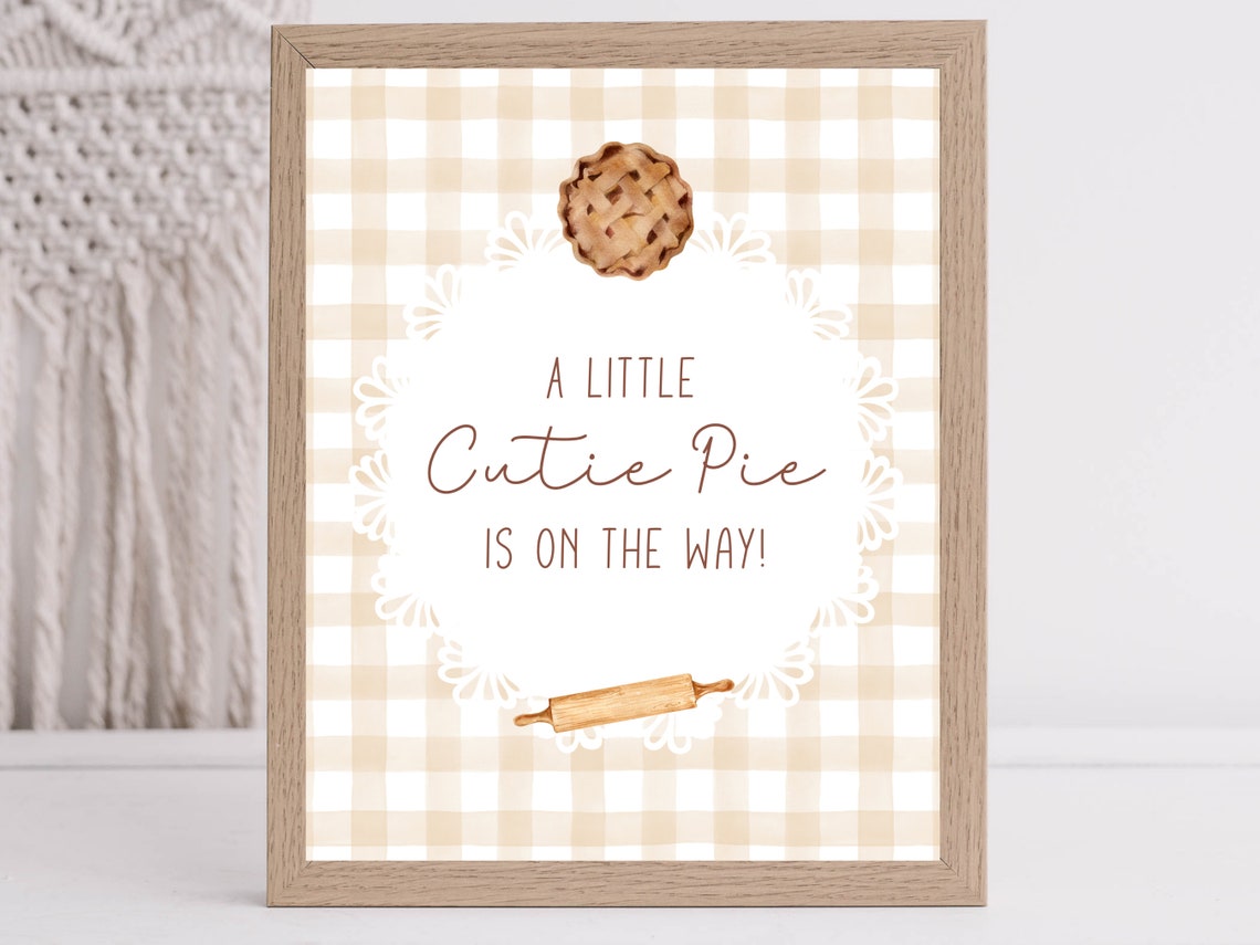 Cutie Pie Baby Shower Signs | Diaper Raffle Sign | Sweet as Pie | Gift ...