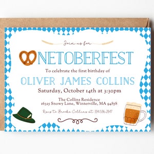 Onetoberfest Birthday Invitation | Oktoberfest Birthday Invitation ...