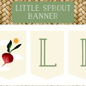 Little Sprout Banner | Little Sprout Baby Shower | Garden Party ...