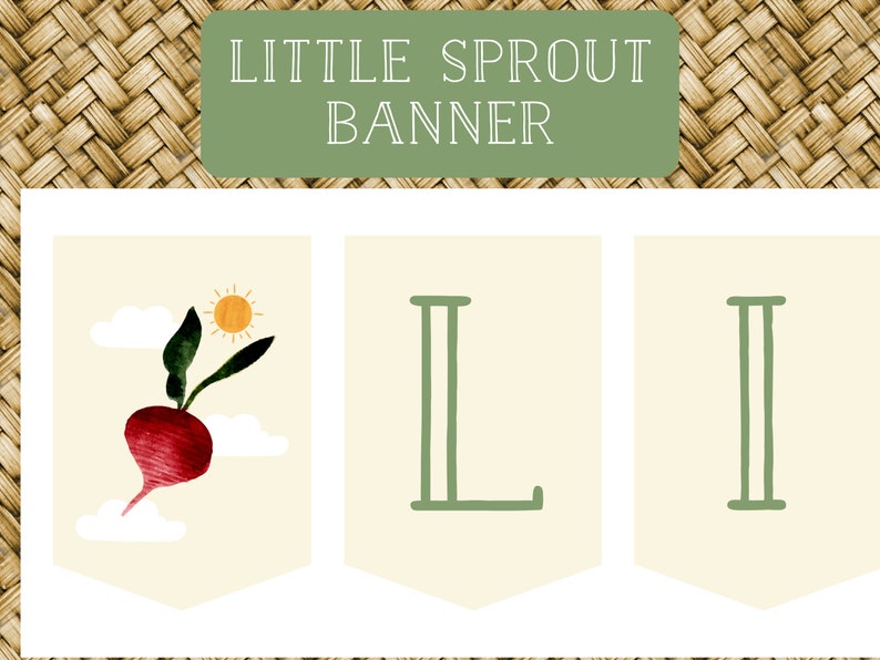 Little Sprout Banner Little Sprout Baby Shower Garden - Etsy