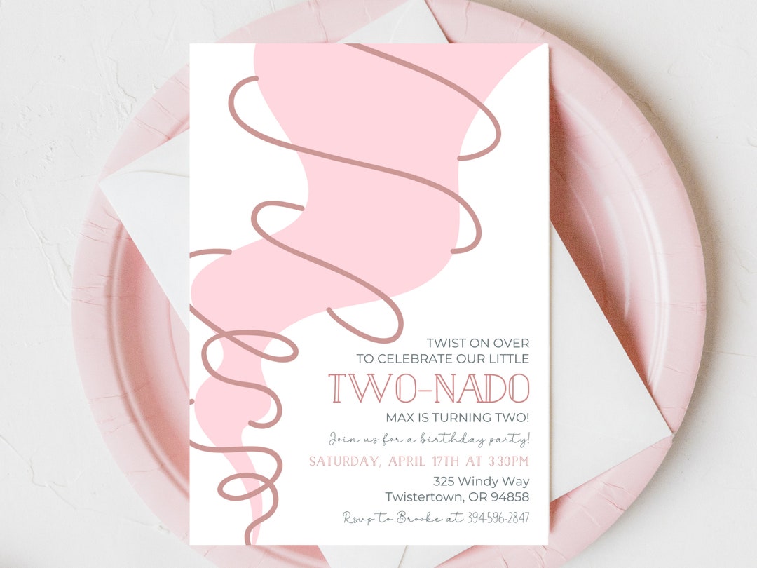 Twonado Birthday Invitation | Tornado Birthday Invitation | Tornado ...