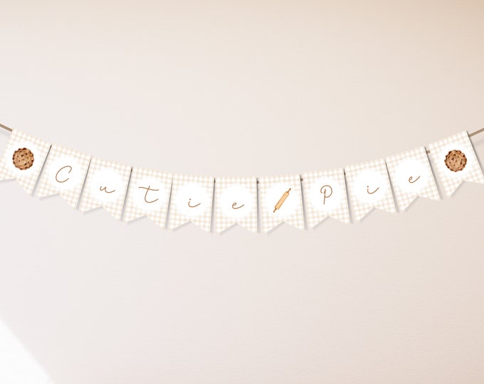 Cutie Pie Banner Cutie Pie Birthday Baking Birthday Cutie Pie Baby ...