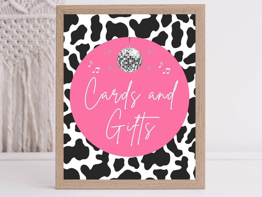 Cards & Gifts Disco Cowgirl Birthday Sign Let's Go Girls Rhinestone ...