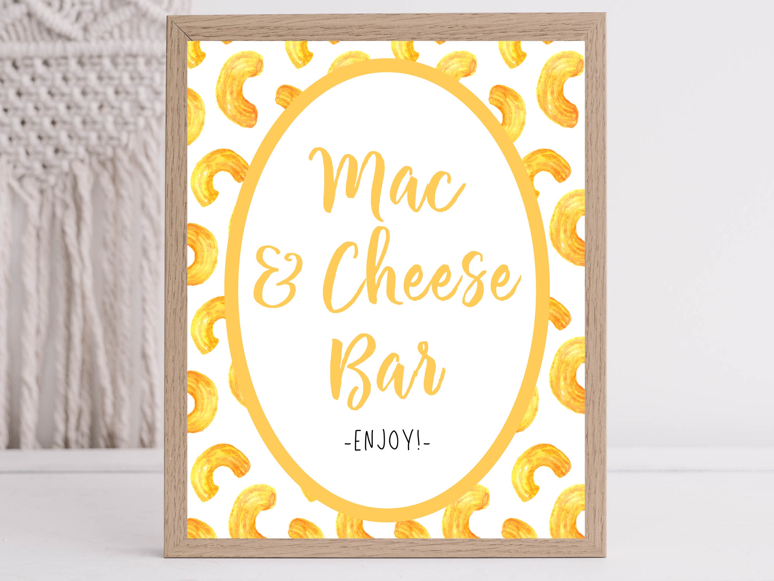 Holy Macaroni Mac & Cheese Birthday Welcome Sign Macaroni - Etsy