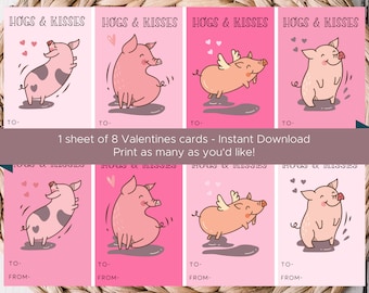 Printable Farm Valentine Cards - Etsy
