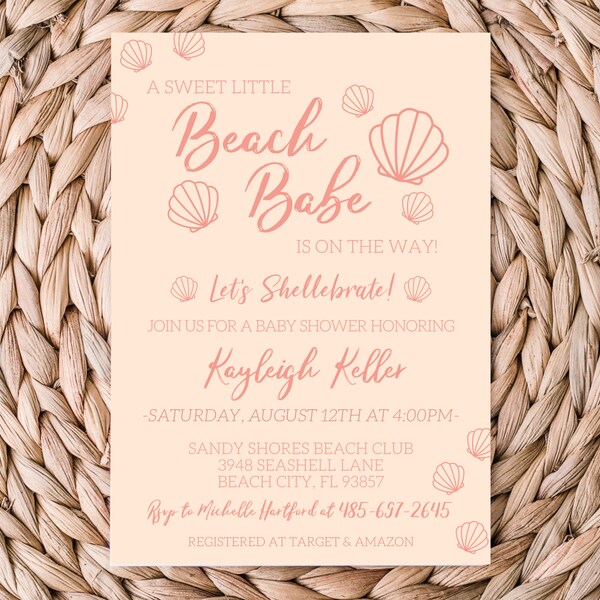 Beach Baby Shower Invitation - Etsy