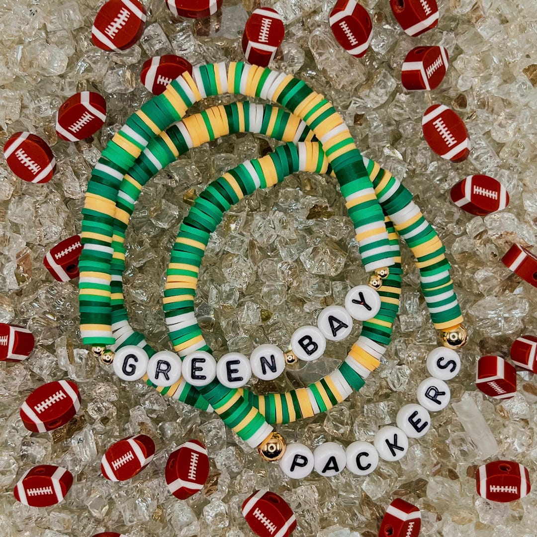 Packers Gameday Bracelets | Football Bracelet | Team Bracelet Stack ...