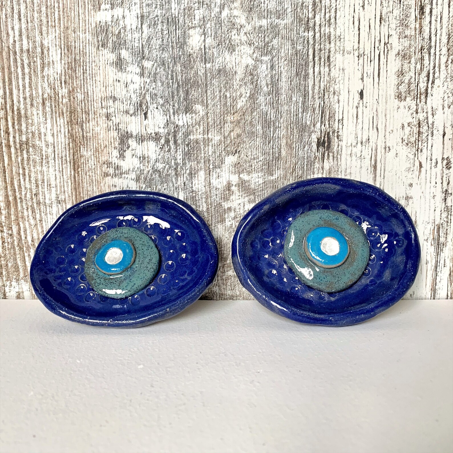 Ceramic Evil Eye Trinket Dish Hand Made Blue Jewellery Plate - Etsy UK