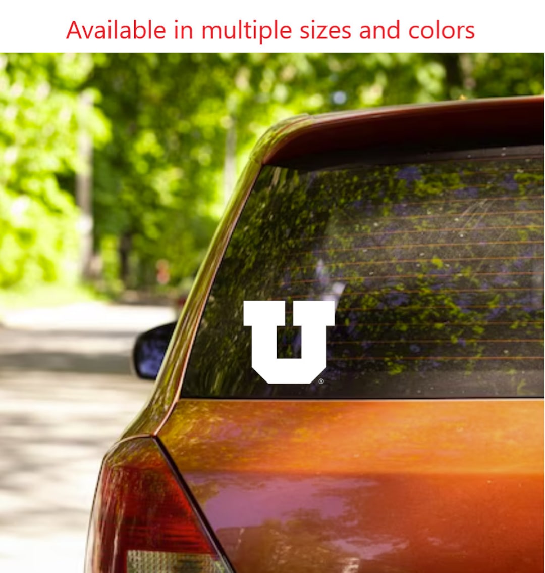 University of Utah Block U Cut Vinyl Sticker - Available in Multiple ...