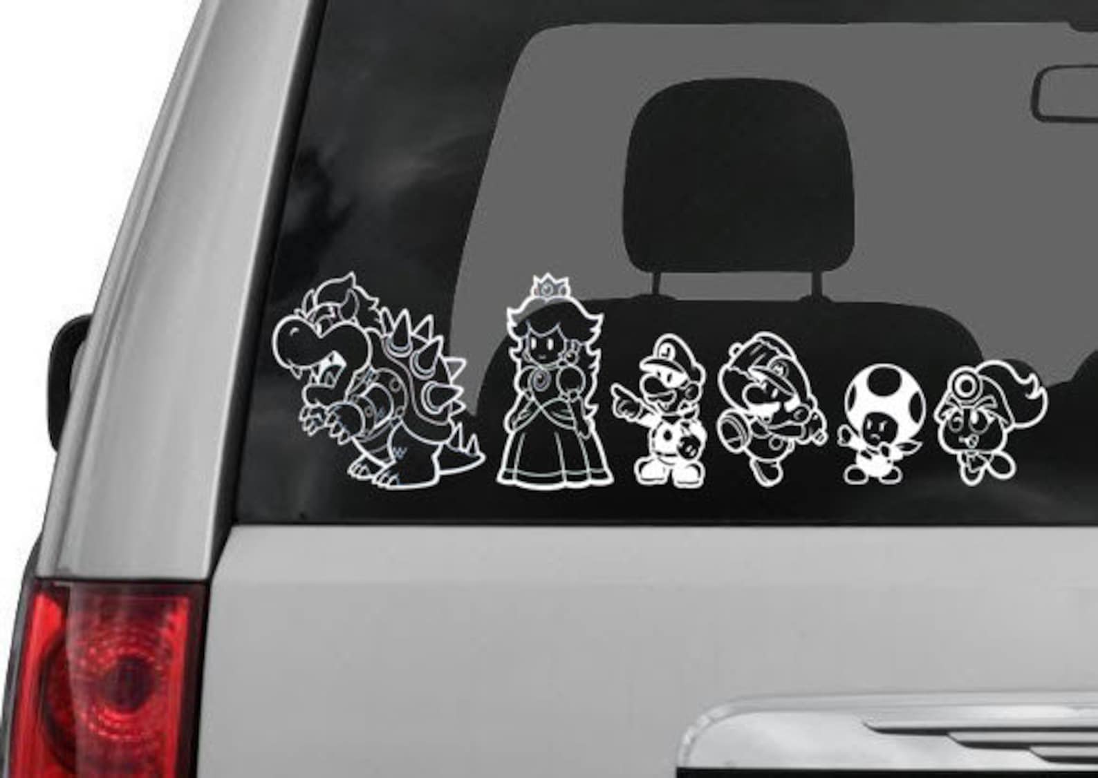 Super Mario Stick Figure Family Vinyl Decal / Sticker / Label - Etsy