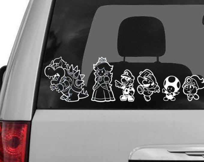 Super Mario Bros Vinyl Decal for Window, Car, Mirror, Bumper, Laptop ...