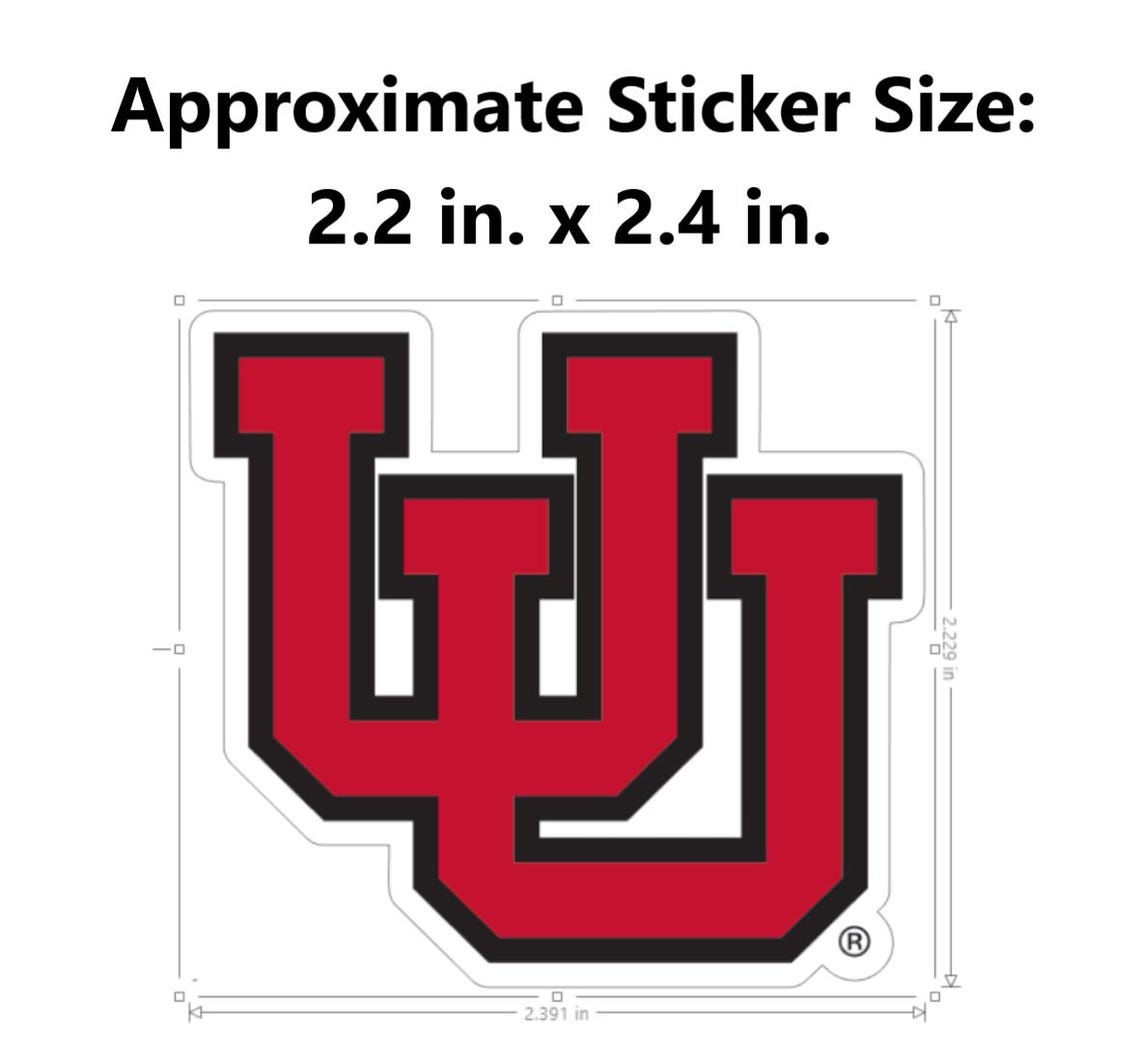 University of Utah Interlocking U Logo Water Bottle Sticker - Etsy