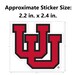 University of Utah Interlocking U Logo Water Bottle Sticker - Etsy