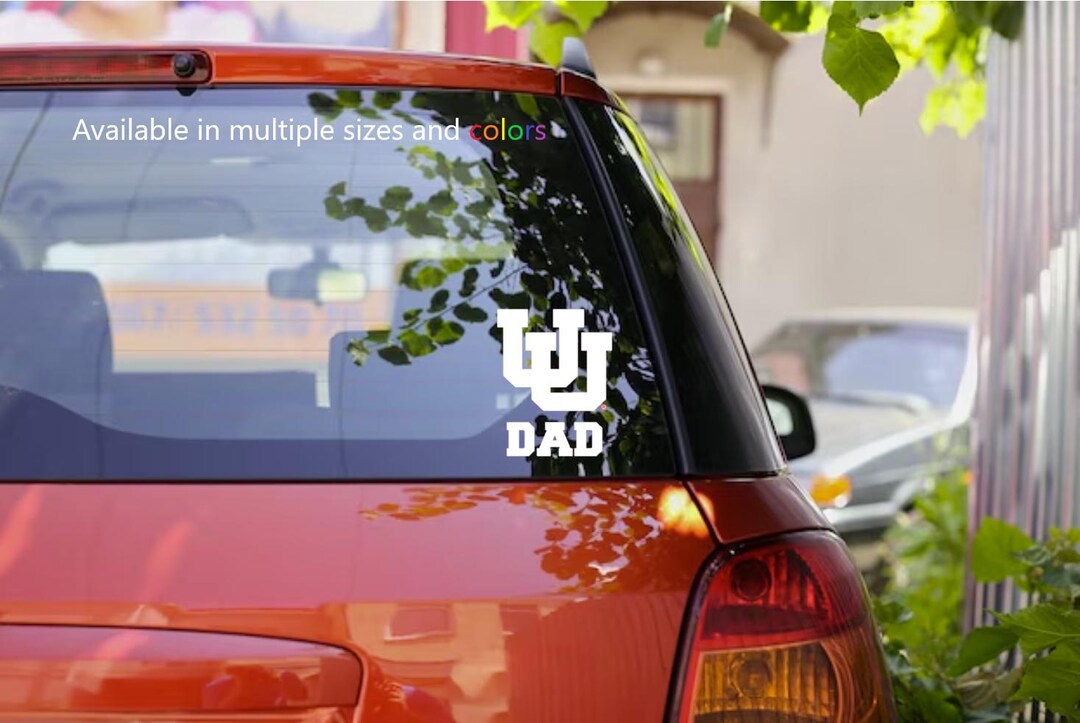 University of Utah Interlocking U Dad Cut Vinyl Sticker - Available in ...