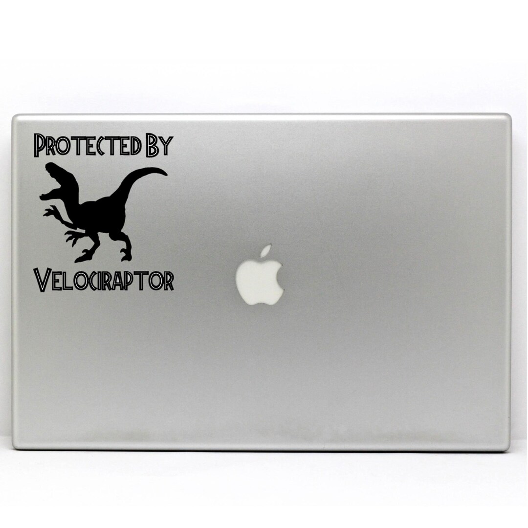 Protected by Velociraptor Decal / Sticker - Etsy