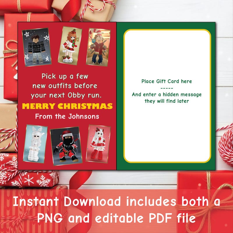 Robux Gift Card Template - 60+ Gift Ideas for 2026