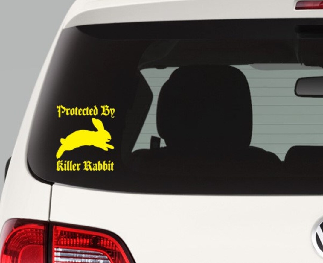 Monty Python Protected by Killer Rabbit Decal / Sticker - Etsy