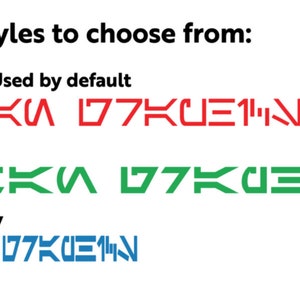 Personalized Star Wars Inspired Aurebesh Lettering Vinyl Sticker ...