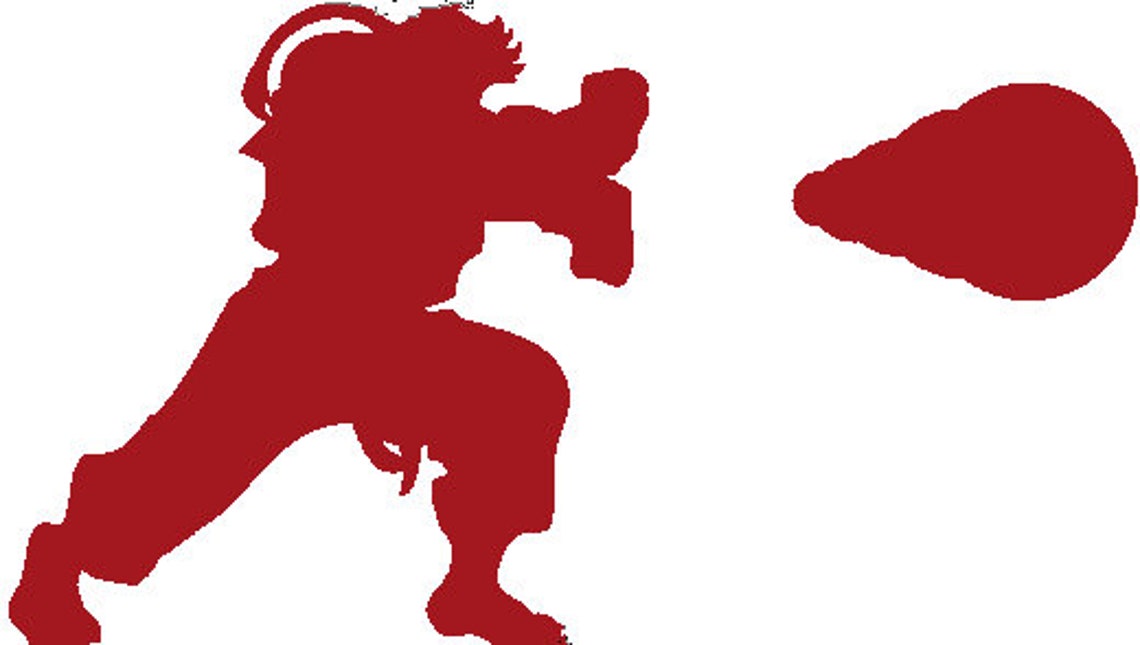 Street Fighter Ryu Hadouken Decal / Sticker / Label | Etsy