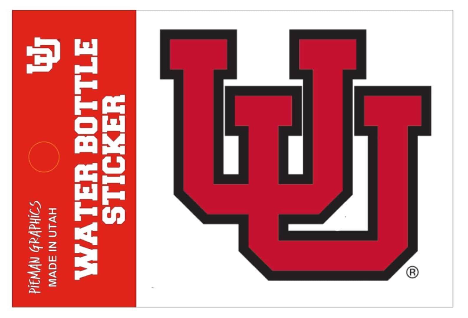 University of Utah Interlocking U Logo Water Bottle Sticker - Etsy