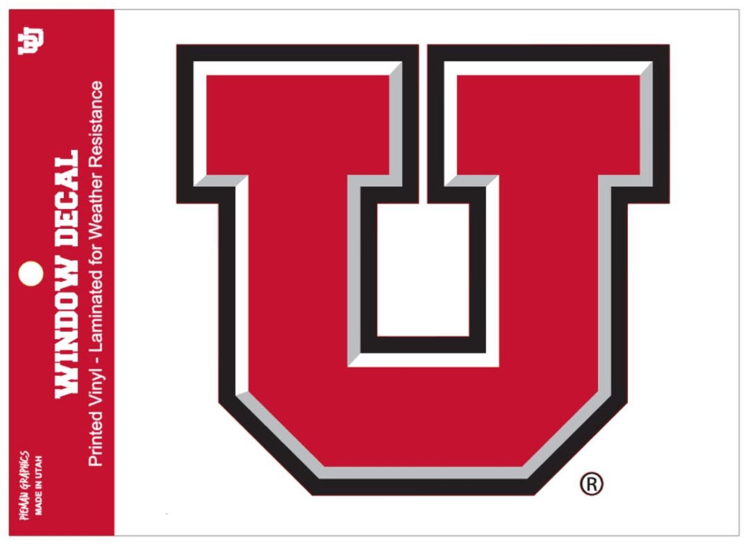 University of Utah Block U Logo Car Rear Window Decal / Sticker - Etsy