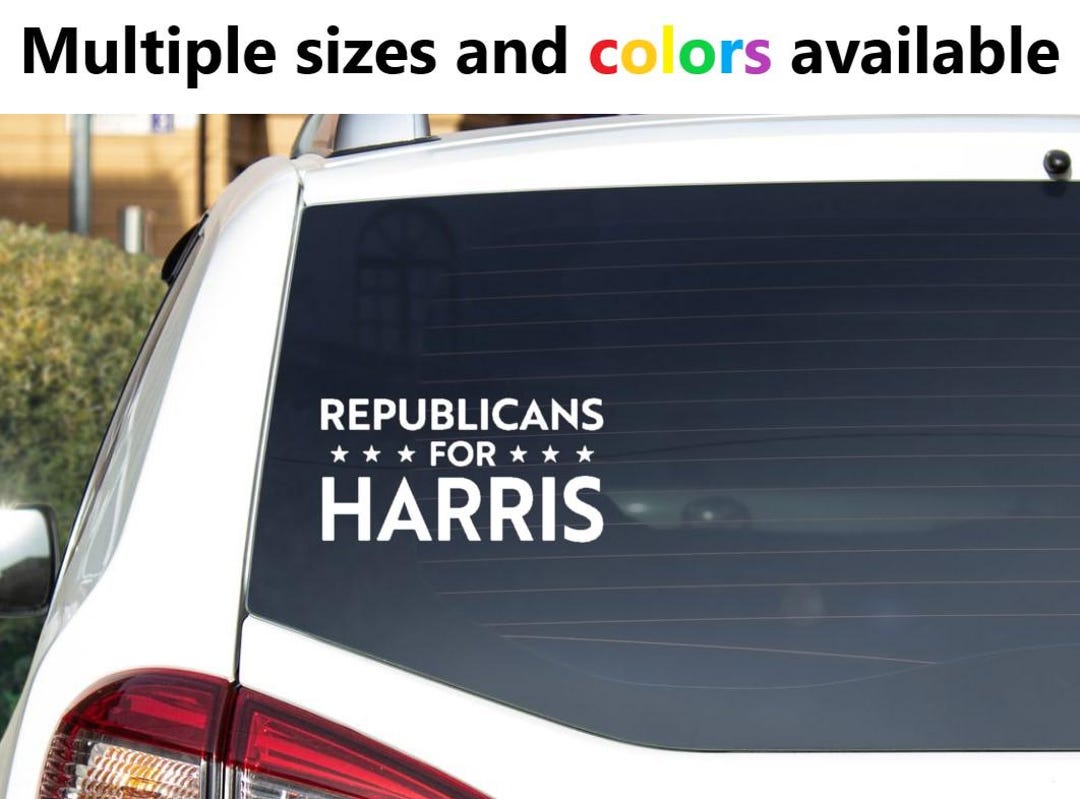 Republicans for Harris 2024 Vinyl Sticker / Decal / Label - Kamala ...