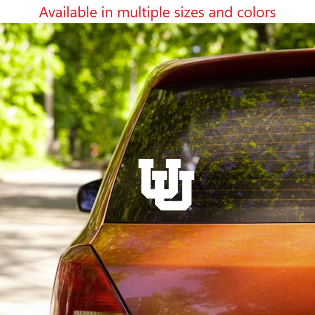 University of Utah Interlocking U Cut Vinyl Sticker - Available in ...