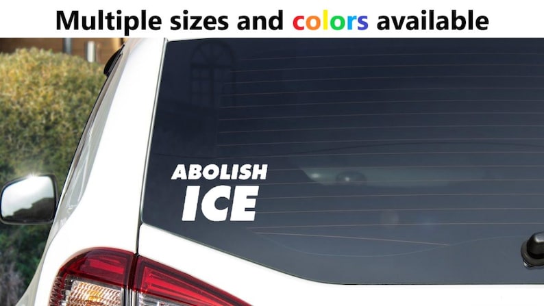 Abolish ICE Vinyl Decal - Car, Laptop, Water Bottle Sticker, Includes ...