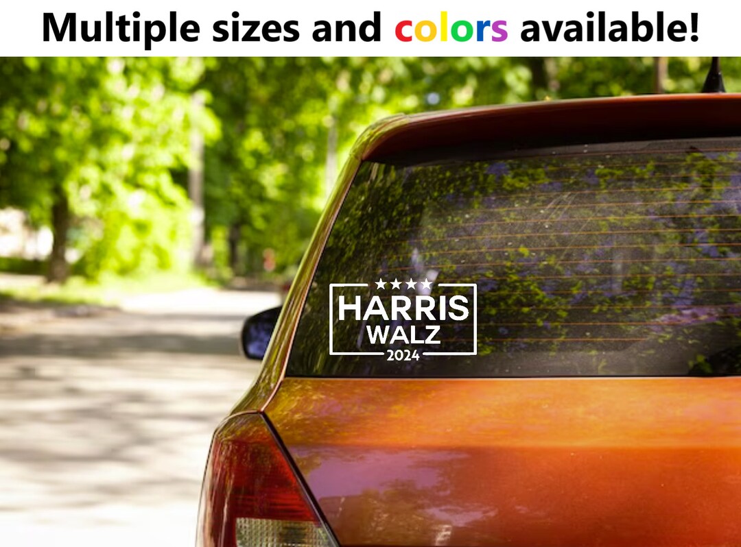 Harris Walz 2024 Vinyl Window Decal / Sticker / Label - Kamala Harris ...