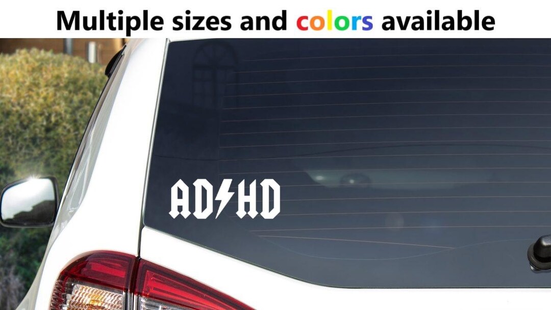 ADHD Vinyl Window Decal / Sticker / Label - Etsy