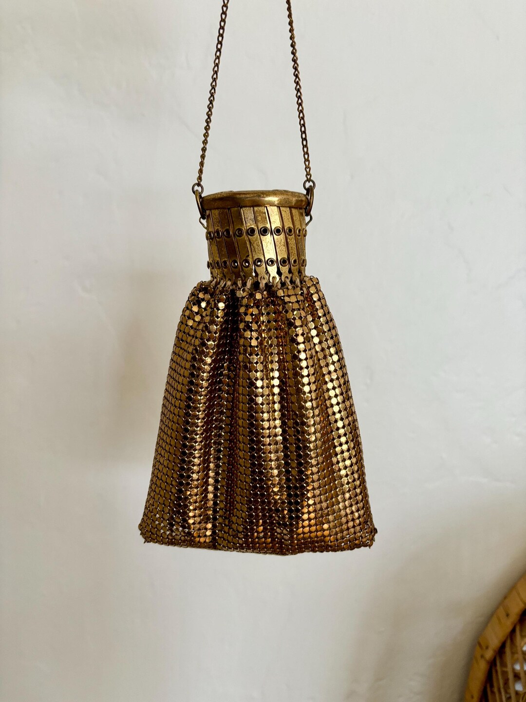 Antique 1920s Gold Mesh Expandable Coin Purse Rare Collectible Handbag ...