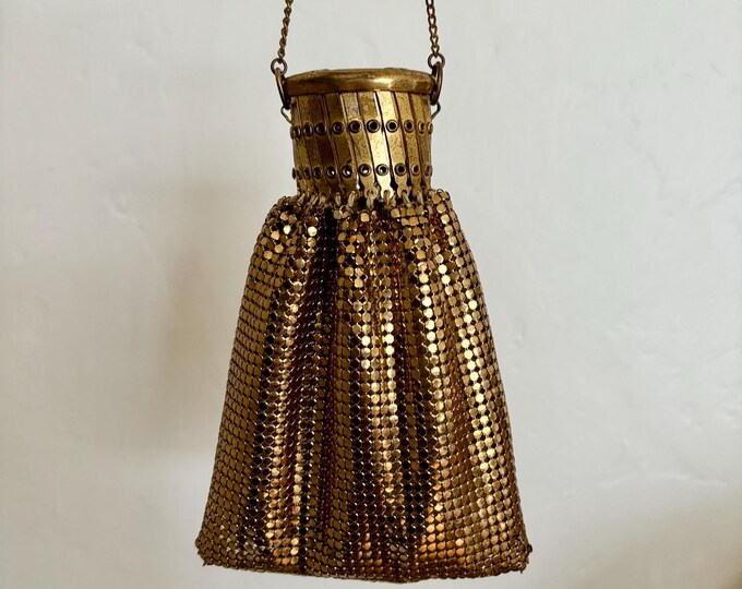 Antique 1920s Gold Mesh Expandable Coin Purse Rare Collectible Handbag ...