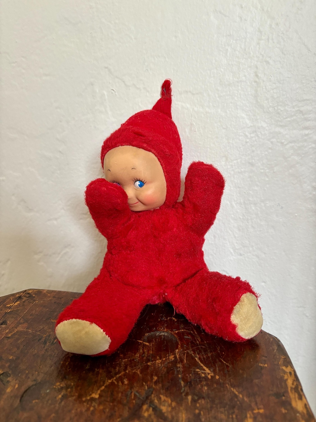 Vintage 40s 50s Red Shy Kewpie Baby Rubber Face Toy Plushie Stuffed ...