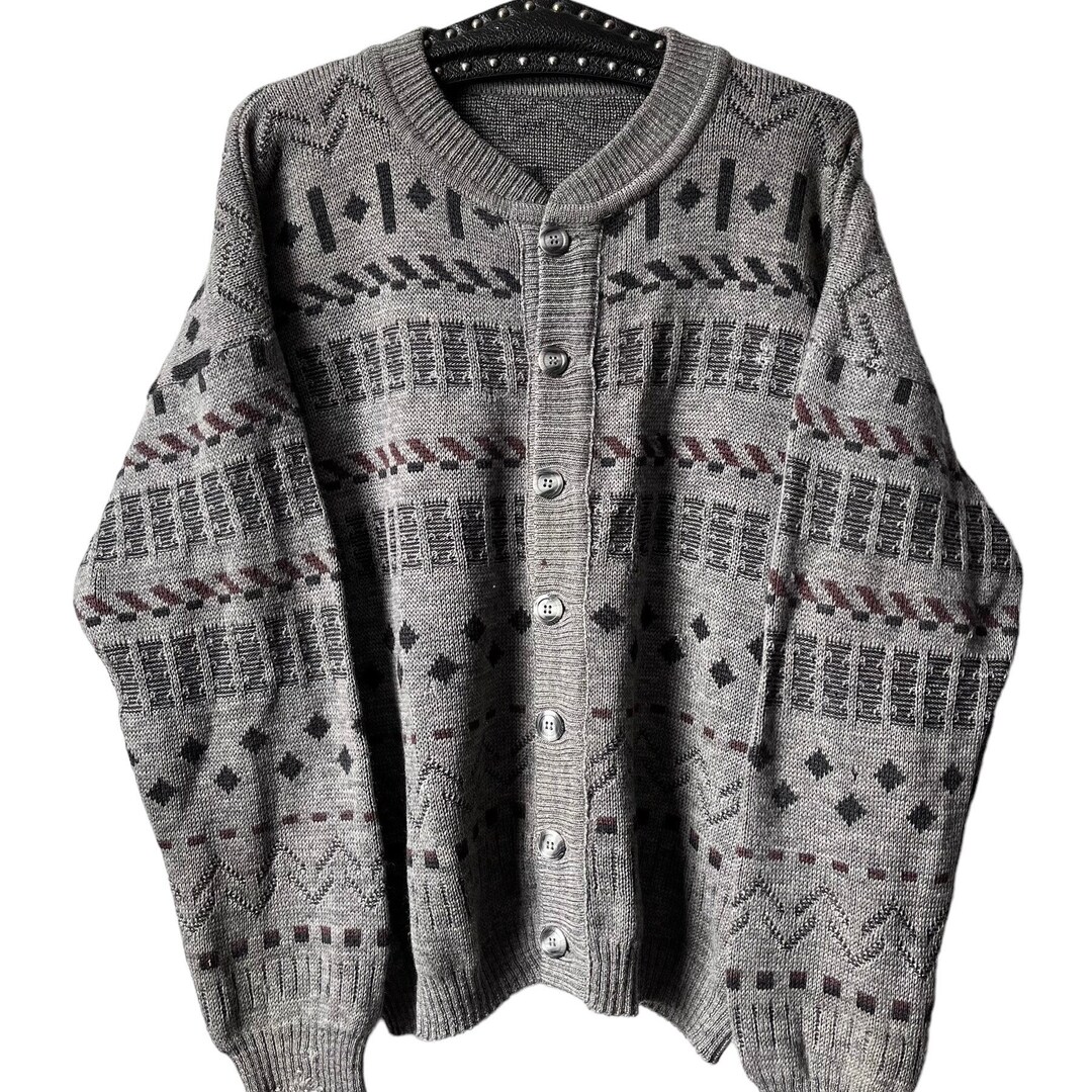 1970s Cardigan Man New Wool / Vintage Cardigan / 70s Jacket / Knitwear ...