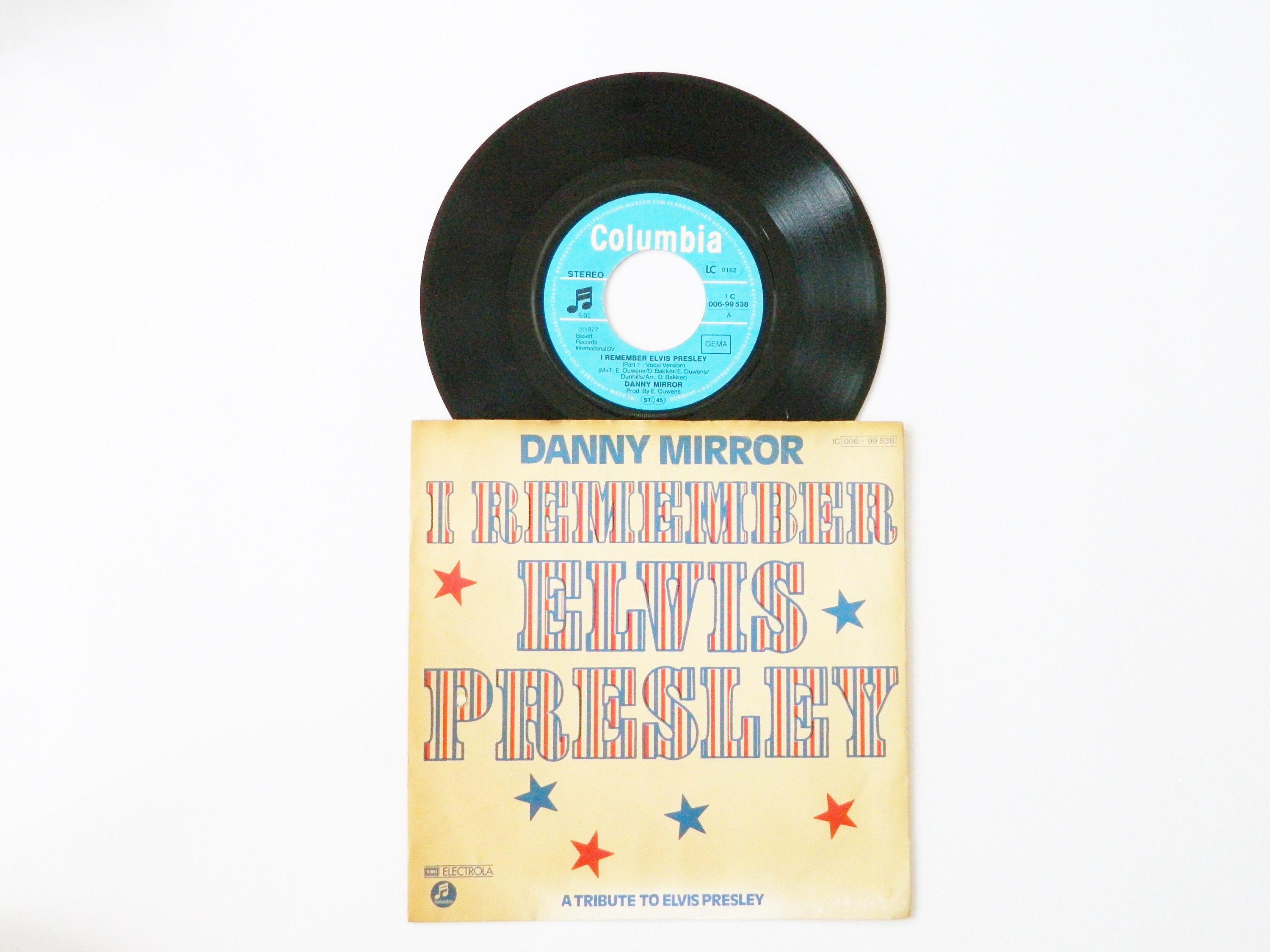 Danny Mirror Vinyl 1977 I Remember Elvis Presley 45 Rpm Etsy