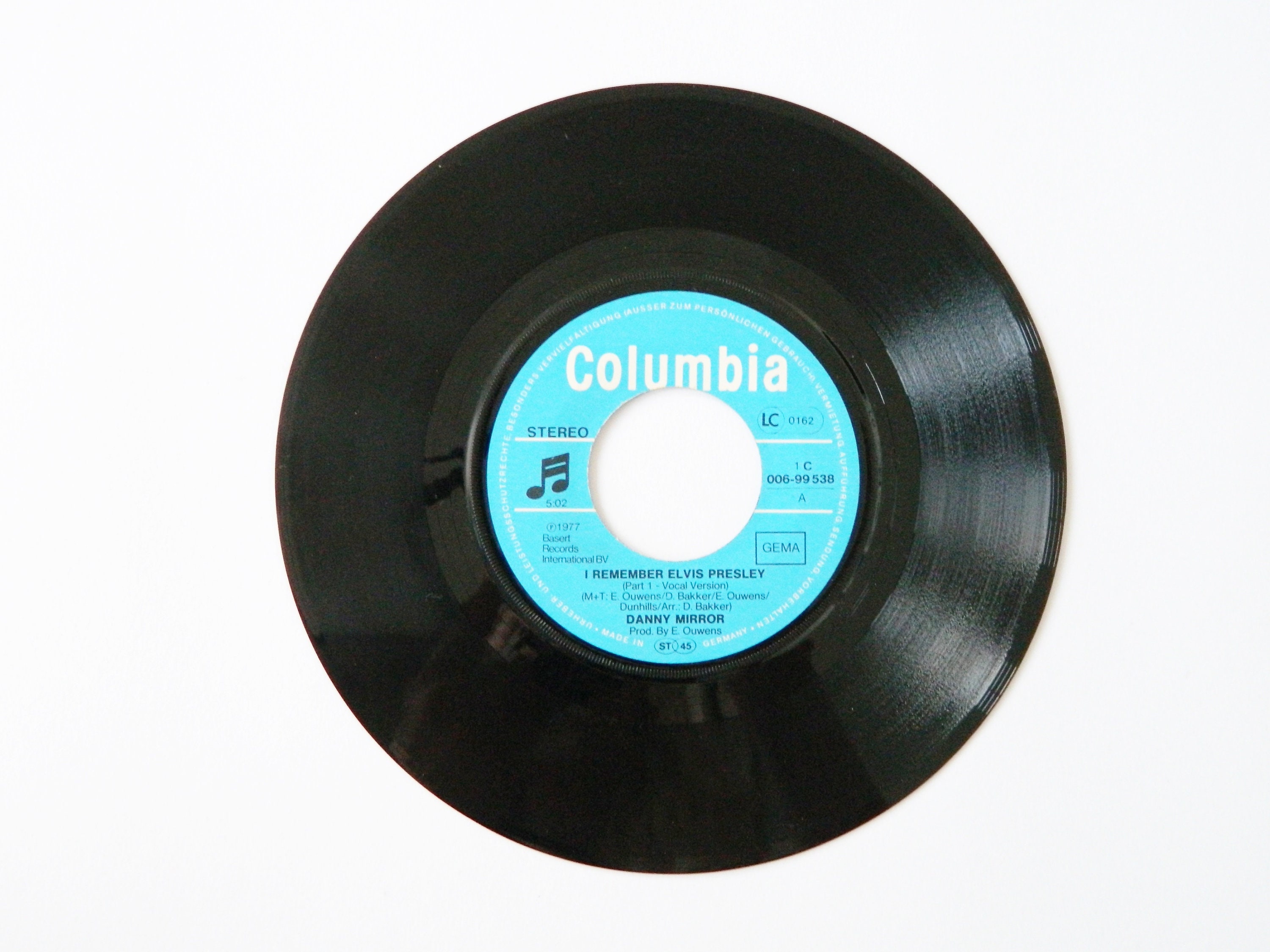 Danny Mirror Vinyl 1977 / I Remember Elvis Presley 45 rpm / | Etsy