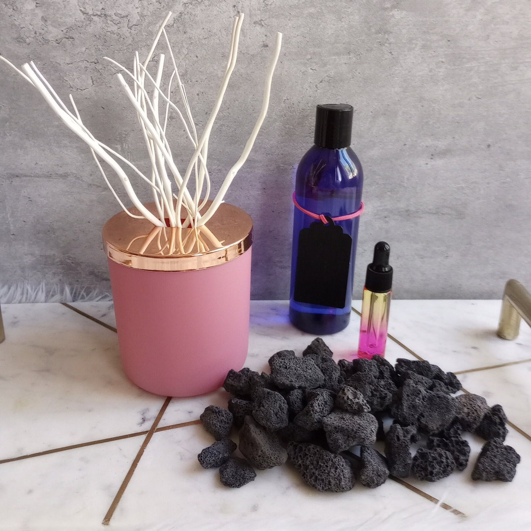 Pure Luxe Essential Oil Diffuser/2 in 1 Lava Rock Willow Reeds/chic ...